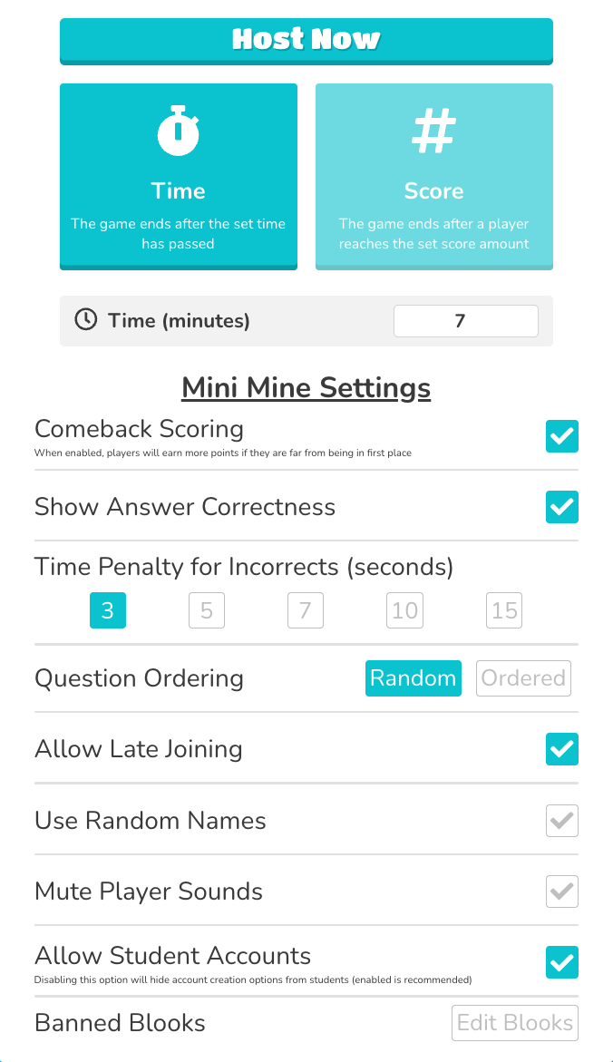 Game Overview: Mini Mine – Blooket